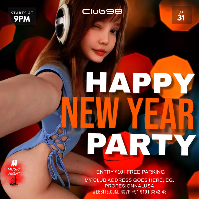 happy new year club Template | PosterMyWall