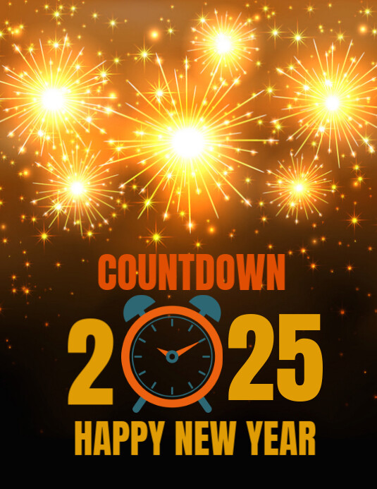 Happy New Year Countdown Flyer (us Letter) Template | PosterMyWall