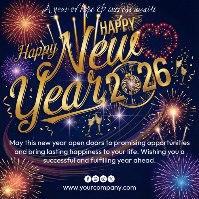 Modèle happy new year | PosterMyWall