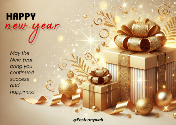 Happy New year design template | PosterMyWall
