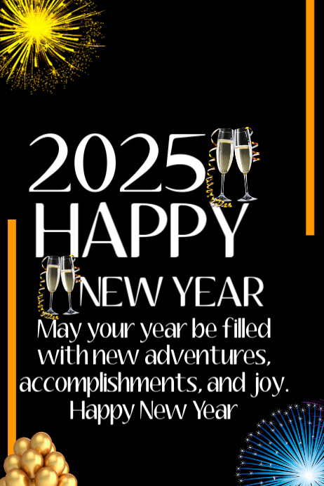 Happy New Year Event Party Poster Template | PosterMyWall