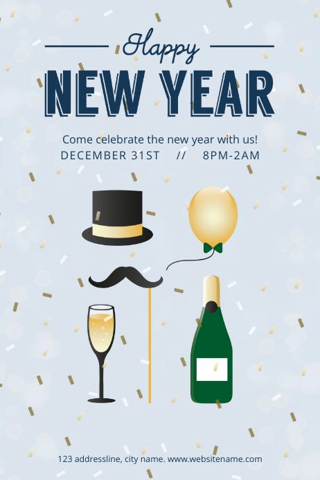 Happy New Year Event Template | PosterMyWall