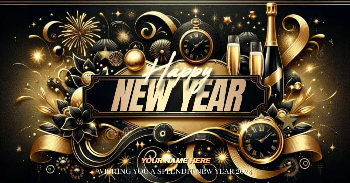 happy new year facebook post design template | PosterMyWall