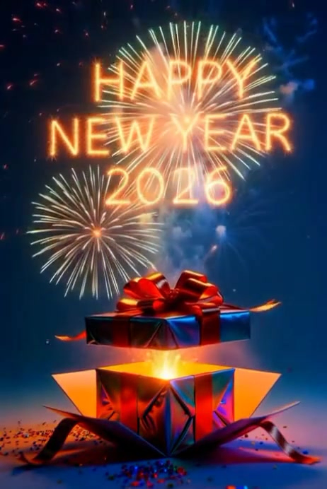 Happy new year Fireworks Celebration Video Template | PosterMyWall