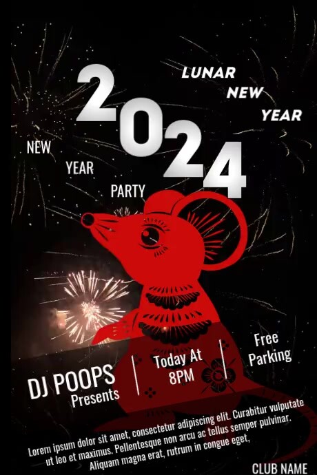 happy new year fireworks Template | PosterMyWall