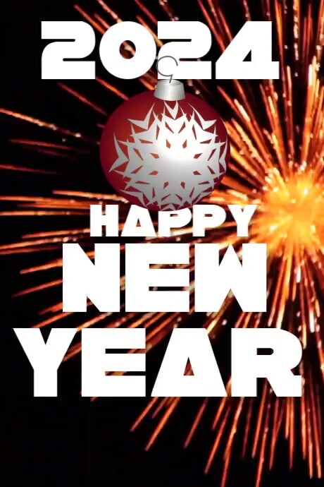 happy new year fireworks Template | PosterMyWall