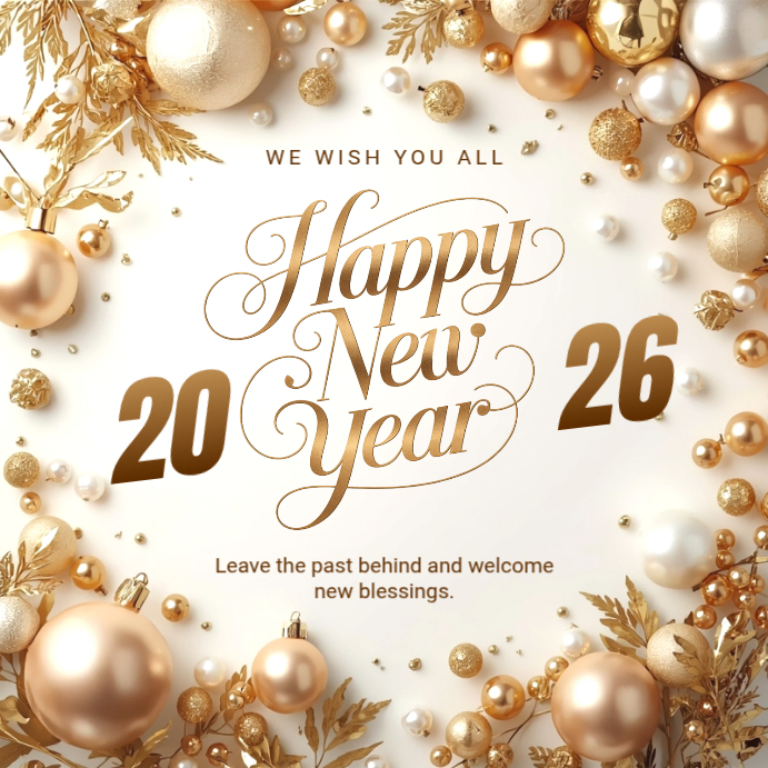 Happy New Year Greeting Instagram Post Template | PosterMyWall