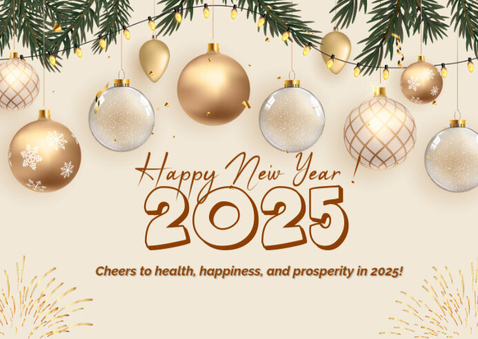 Happy New Year Greeting Postcard Template | PosterMyWall