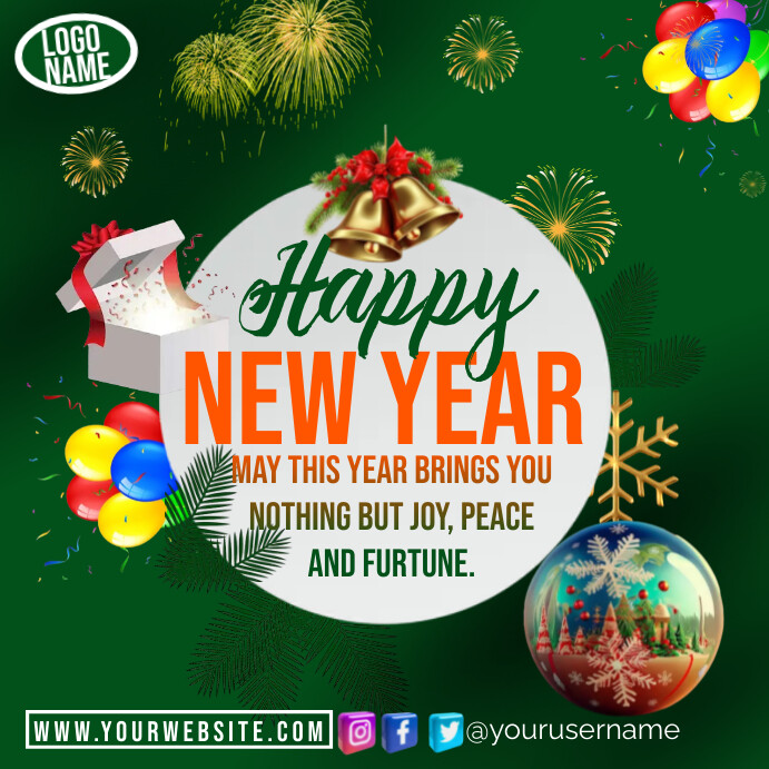 Happy new year greetings Template | PosterMyWall