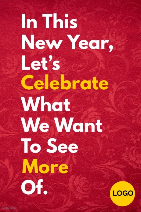 Plantilla de Del Cartel de La Cita Inspiradora de Feliz año Nuevo ...