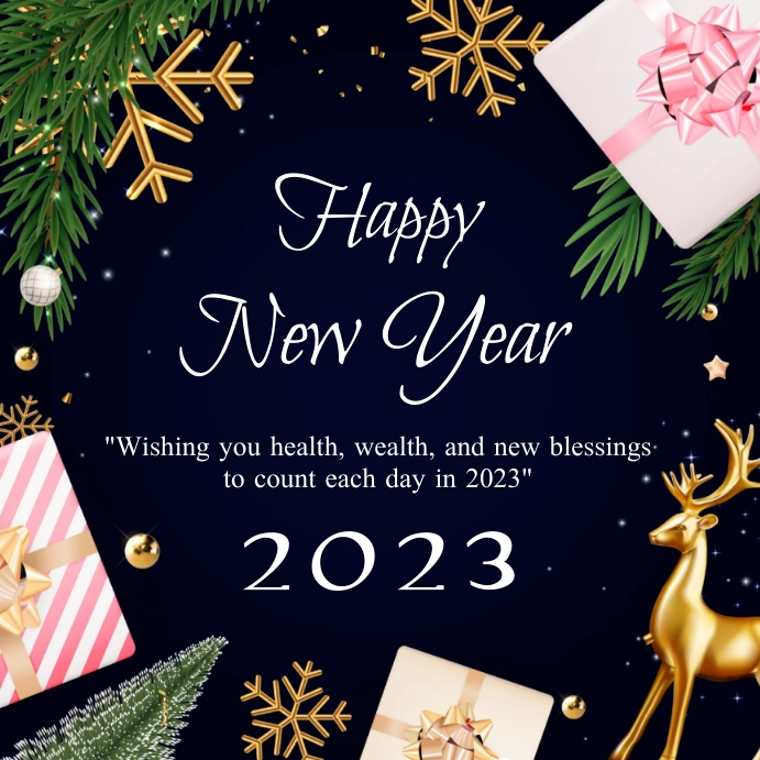 Happy New Year Instagram Post. Template | PosterMyWall
