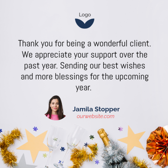 Plantilla de Happy New Year Message | PosterMyWall