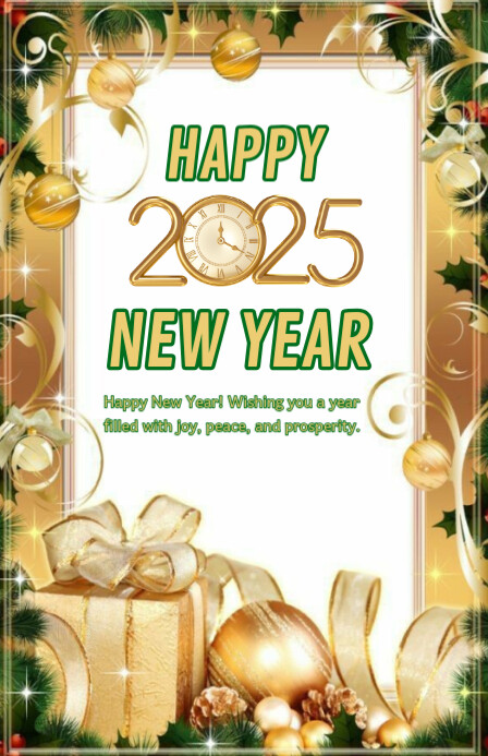 Happy New Year Online Greeting Card 2024 Template | PosterMyWall