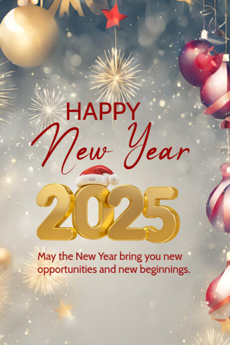 Happy New Year Online Greeting Card 2024 Template | PosterMyWall