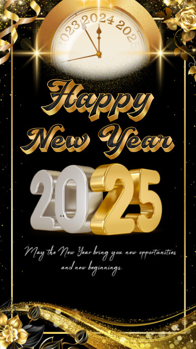 Happy New Year Online Greeting Card 2024 Template | PosterMyWall