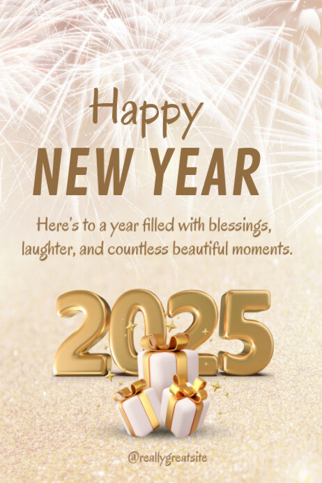 Happy New Year Online Greeting Card 2024 Template | PosterMyWall