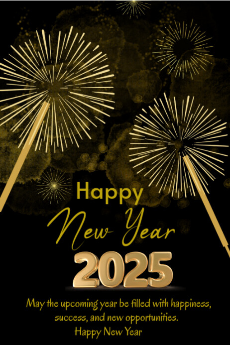 Happy New Year Online Greeting Card 2025 Template | PosterMyWall
