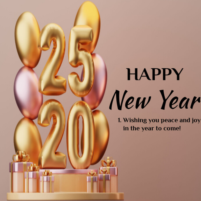 Happy New Year Online Greeting Card 2025 Template | PosterMyWall