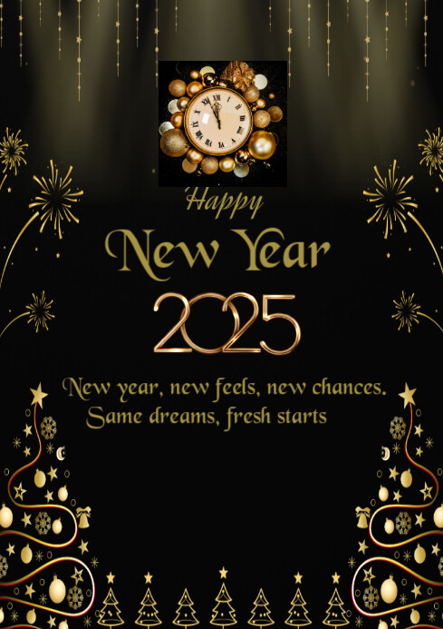 Happy New Year Online Greeting Card 2025 Template | PosterMyWall