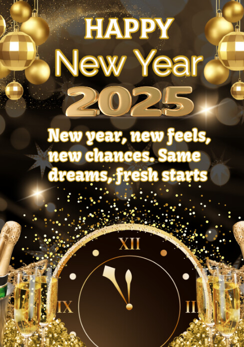 Happy New Year Online Greeting Card 2025 Template | PosterMyWall