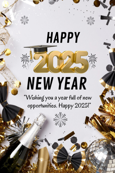 Happy New year online greeting card Template | PosterMyWall