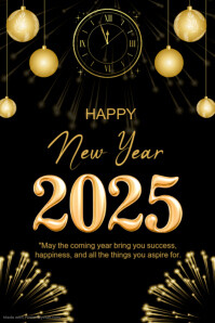 Happy New Year 2025 Template | PosterMyWall