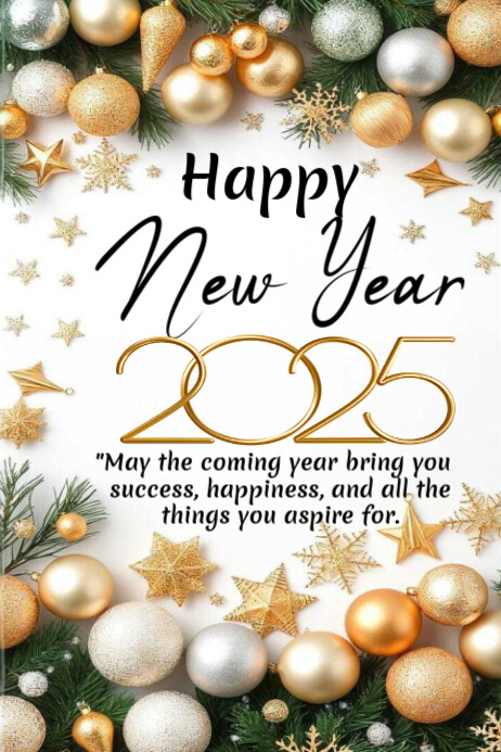 Happy New Year Online Greeting Card Template | PosterMyWall