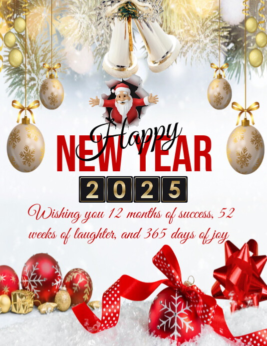 Happy New Year online greeting card Template | PosterMyWall