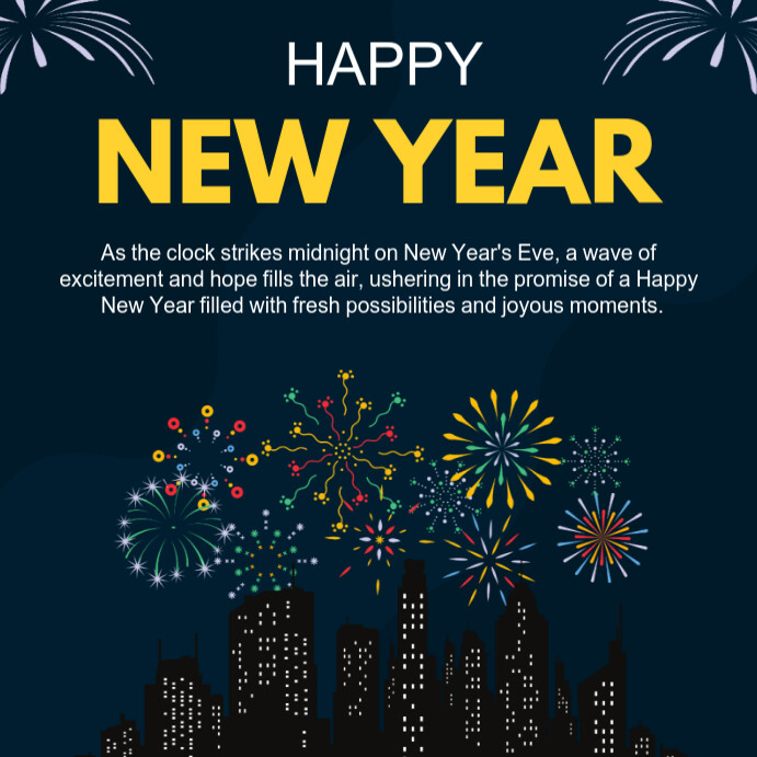 Copy of Happy New Year Online Greeting Card | PosterMyWall