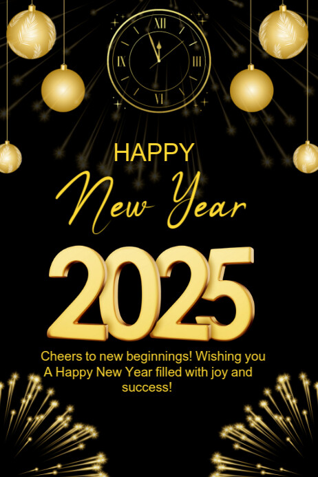 Happy New Year Online Greeting Card Template | PosterMyWall
