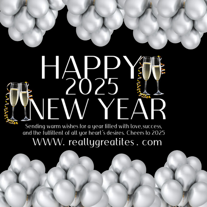 Happy New Year Party Post Template | PosterMyWall