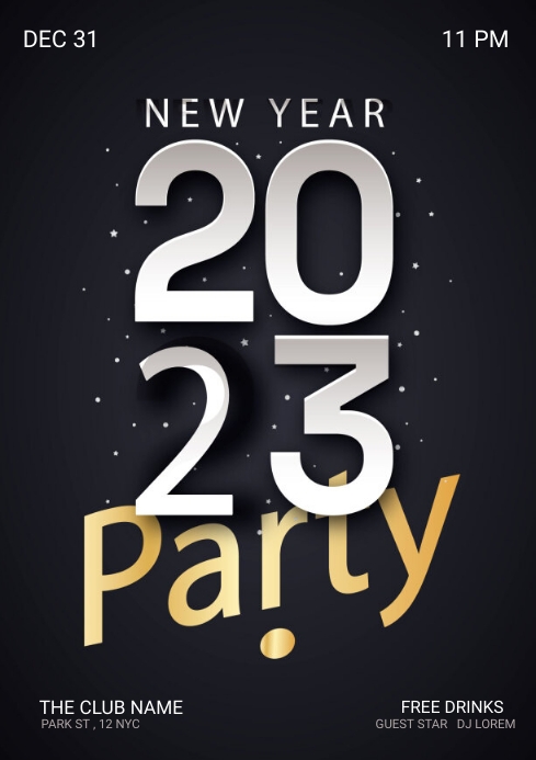 HAPPY NEW YEAR PARTY TEMPLATE | PosterMyWall