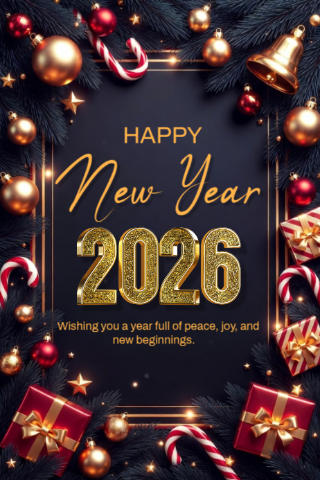 Happy New Year Poster 2026 Template | PosterMyWall