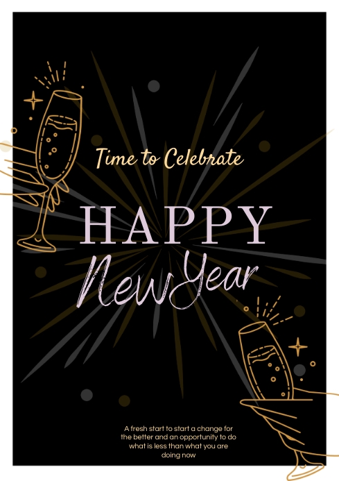 Happy New Year Poster Template | PosterMyWall