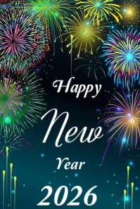 Happy new year 2026 poster template | PosterMyWall