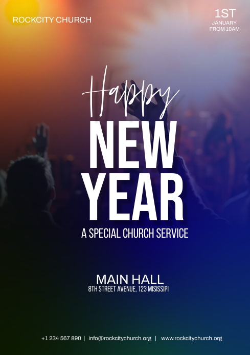 Copy of happy new year service | PosterMyWall