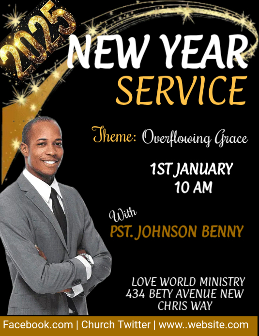 Copy of Happy new year service | PosterMyWall