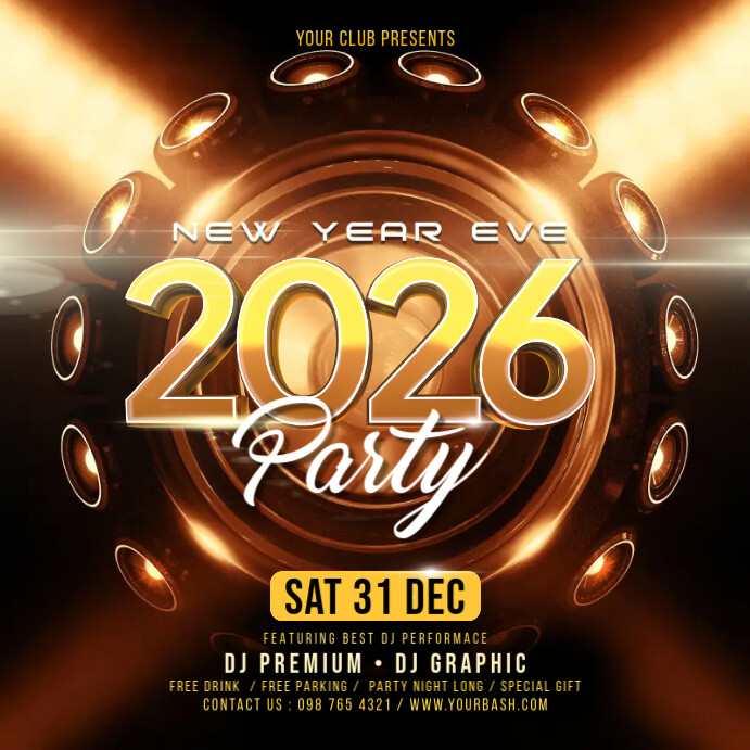 Happy New Year Social Media Post Template | PosterMyWall