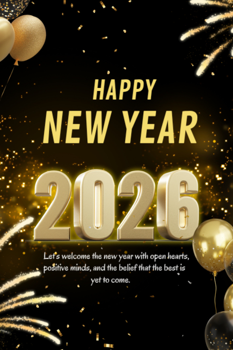 Happy New Year template 2026 | PosterMyWall