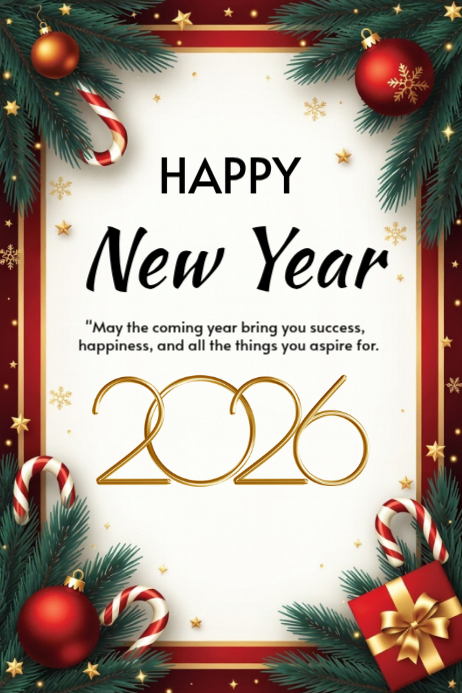 Happy New Year template 2026 | PosterMyWall