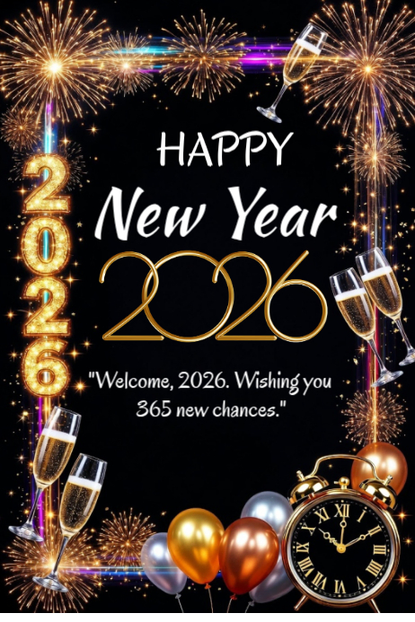 Happy New Year template 2026 | PosterMyWall