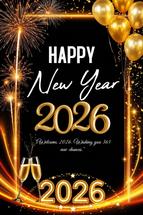 Happy New Year template 2026 | PosterMyWall