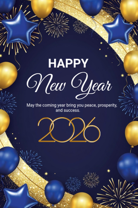Happy New Year template 2026 | PosterMyWall