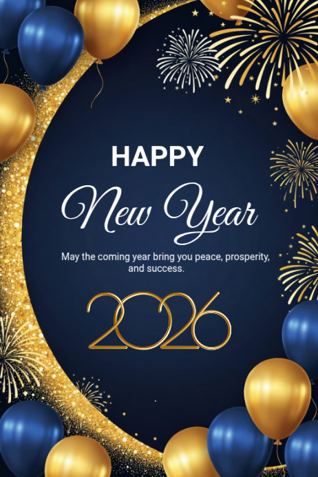 Happy New Year template 2026 | PosterMyWall