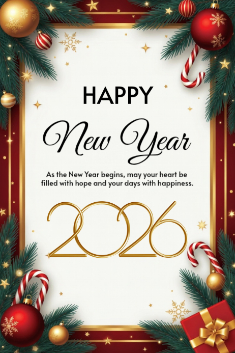 Happy New Year template 2026 | PosterMyWall