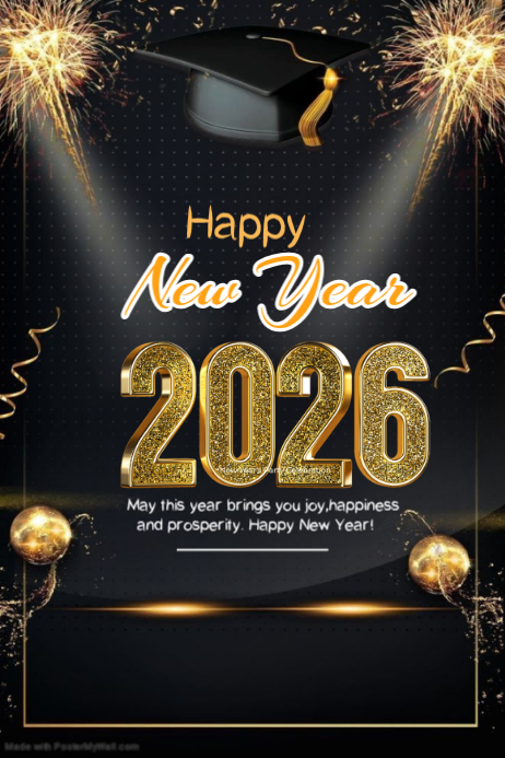 Plantilla de Happy New Year template 2026 | PosterMyWall