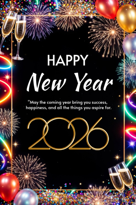 Happy New Year template 2026 | PosterMyWall