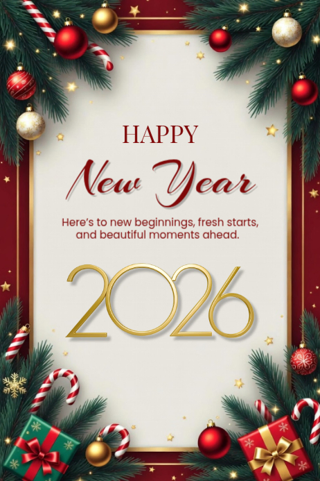 happy new year template 2026 | PosterMyWall