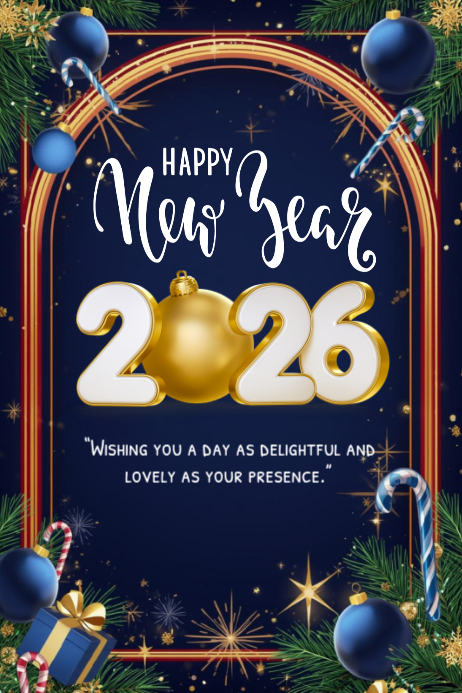 Happy New Year template 2026 | PosterMyWall