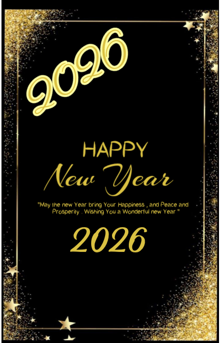 Happy New Year template 2026 | PosterMyWall
